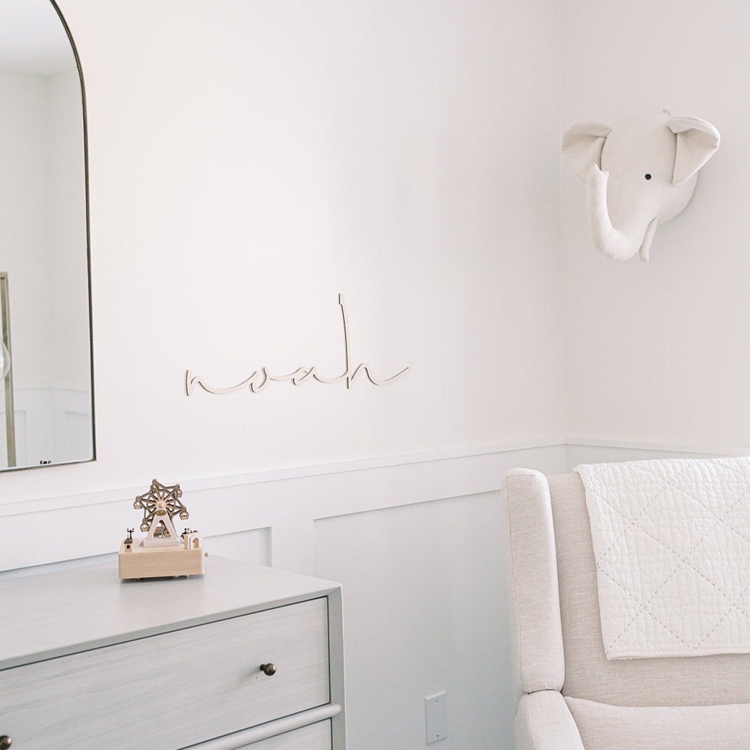 Custom Wall Name Script/name Sign Wooden Sign Nursery Wall Sign - Etsy