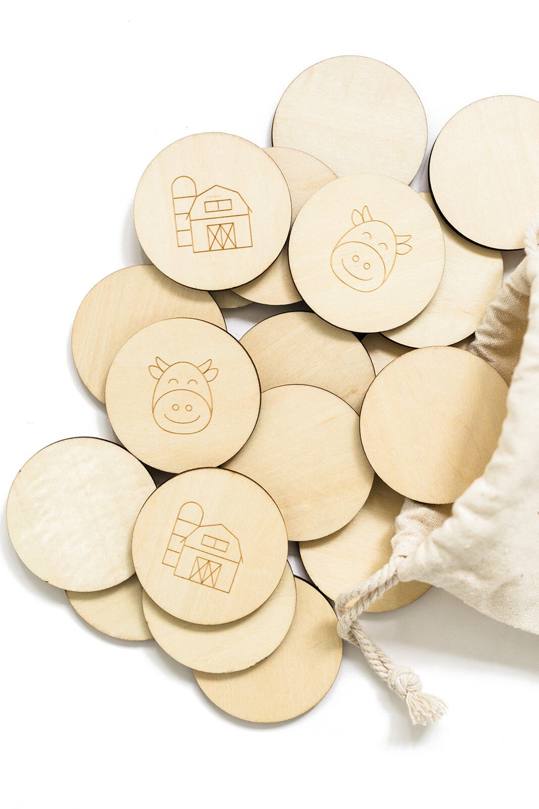 Wooden Memory Match Game Engraved Set of 20 Farm House - Etsy Canada