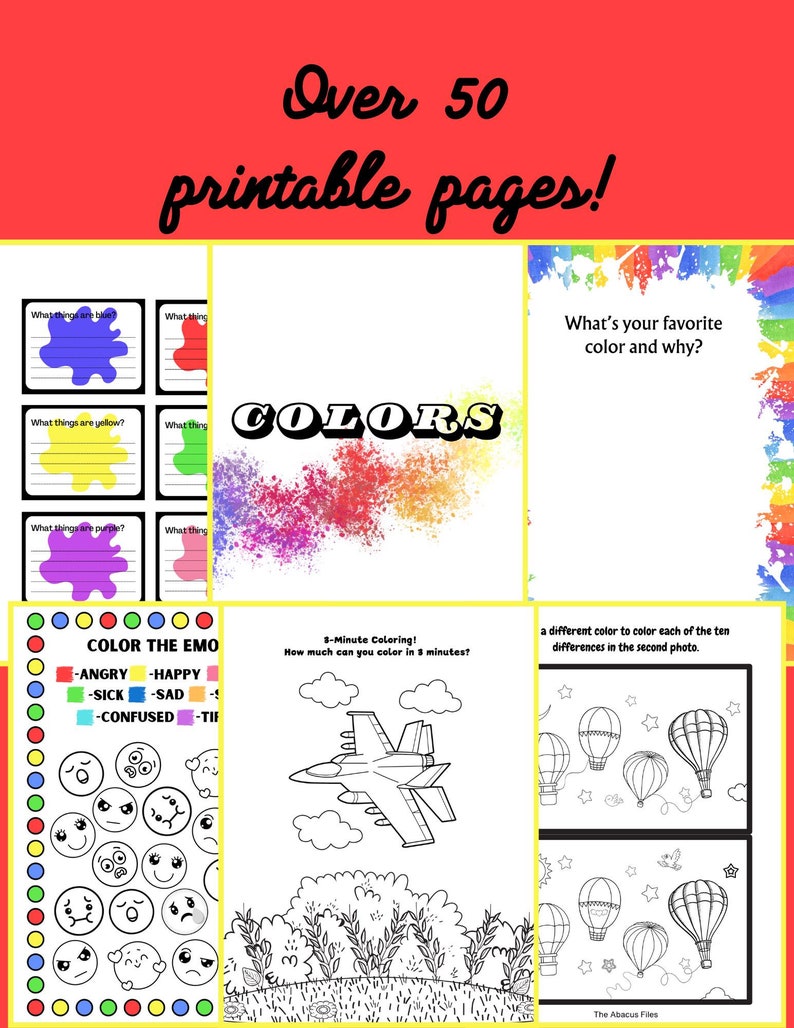 Colorful Education Printable Pack-digital Download-educational ...