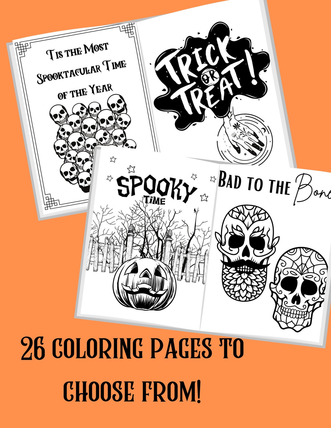 Printable Halloween Coloring/activity Book-digital DOWNLOAD - Etsy