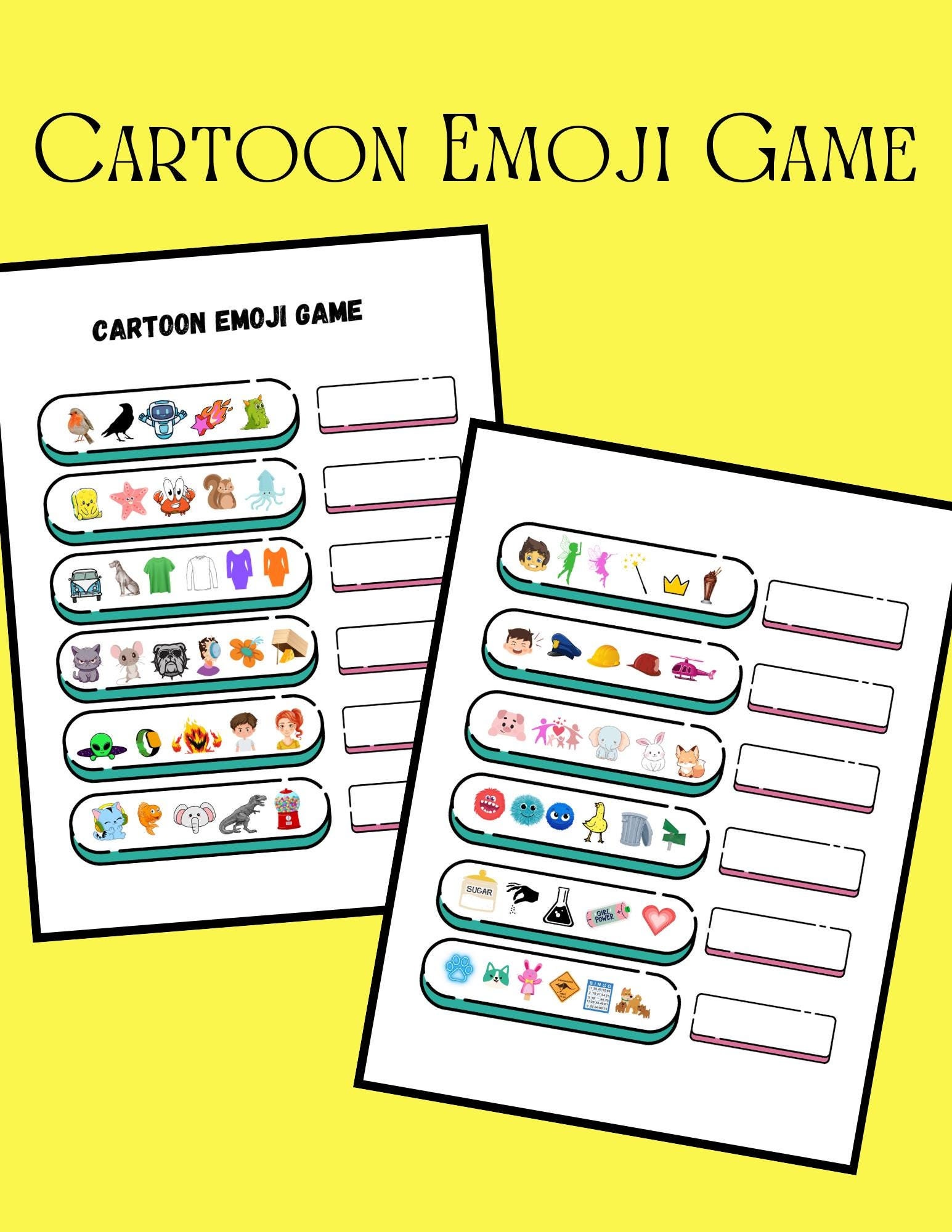 Cartoon Emoji Game - Etsy