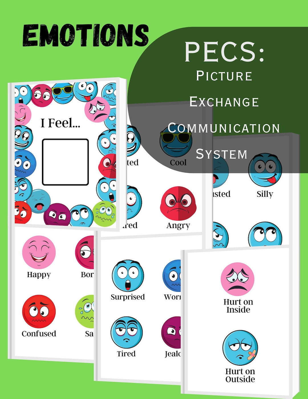 Digital Download-emotion Communication Printable-pecs System - Etsy