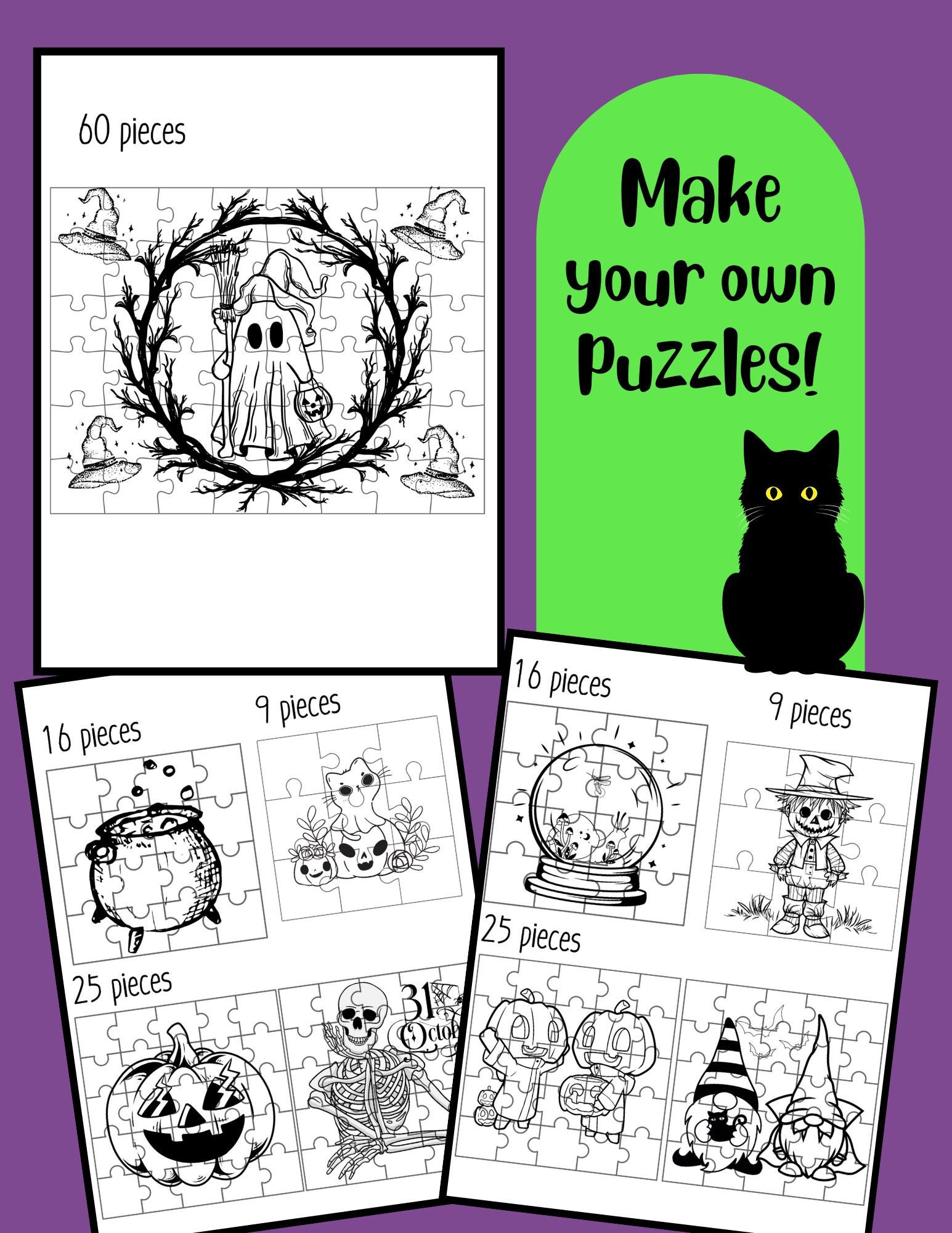 Printable Halloween Coloring/activity Book - Etsy