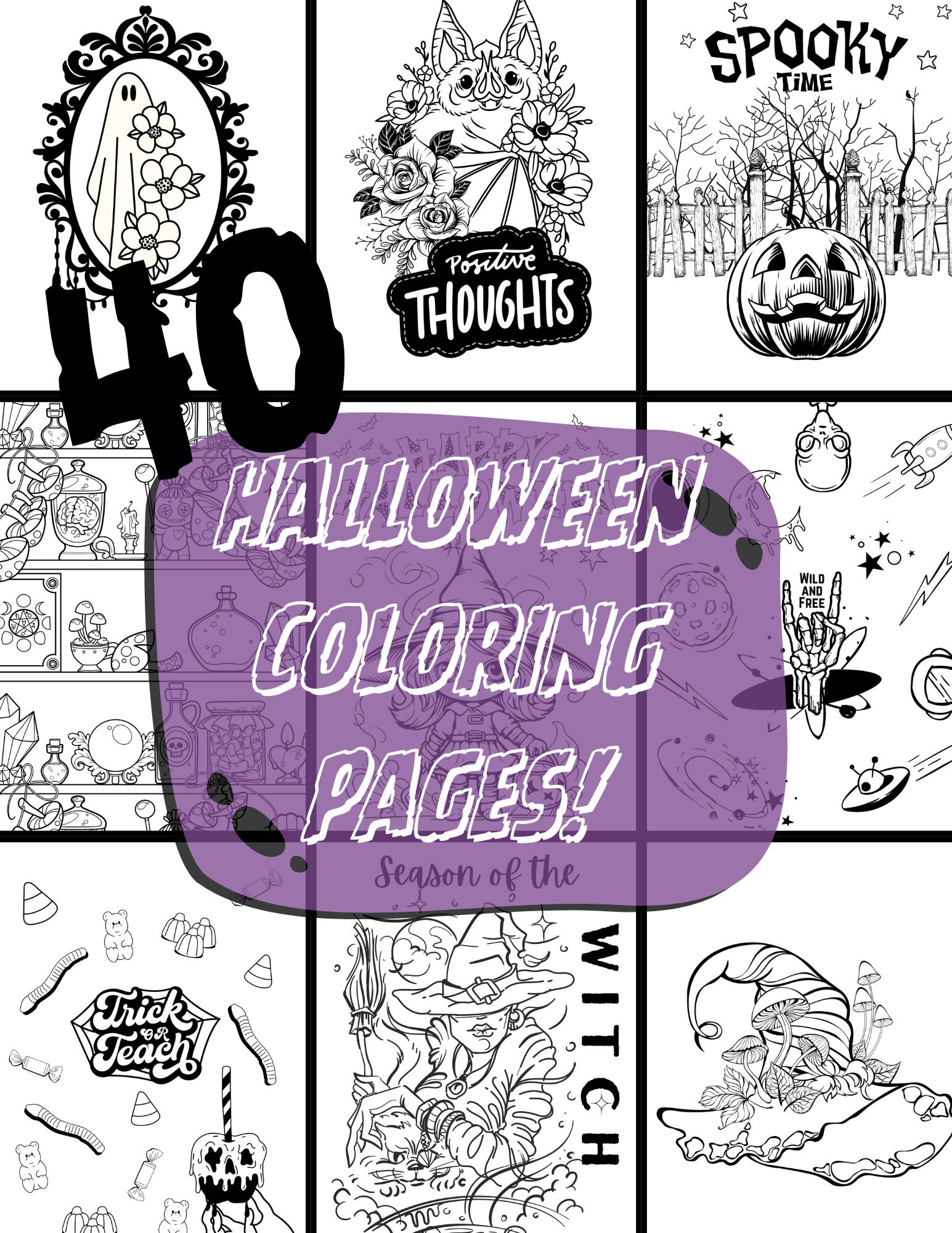 Printable Halloween Coloring/activity Book - Etsy