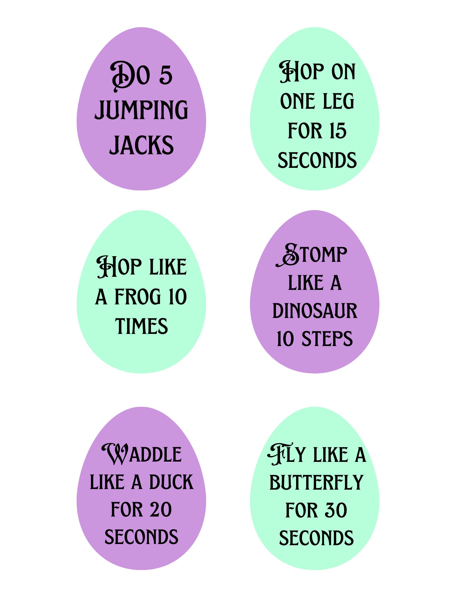 Digital Download-easter Eggsercise Hunt - Etsy