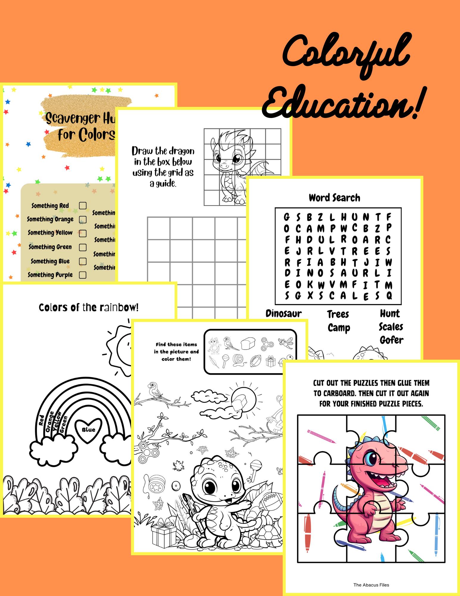Colorful Education Printable Pack-digital Download-educational ...