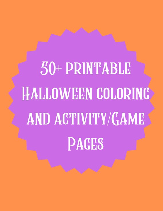 Printable Halloween Coloring/activity Book-digital DOWNLOAD - Etsy