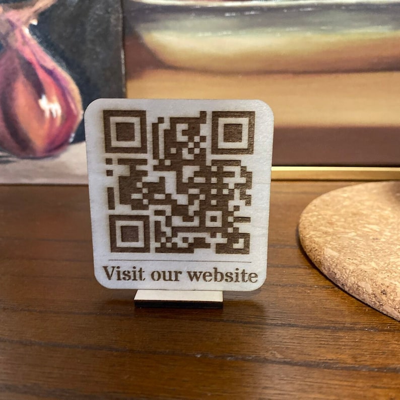 Personalized Wood QR Code: Engraved Sign | Your Website Link & Custom ...
