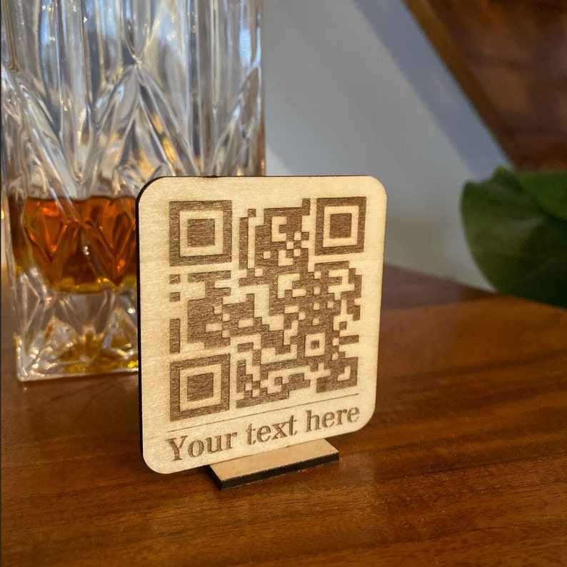 Personalized Wood QR Code: Engraved Sign | Your Website Link & Custom ...
