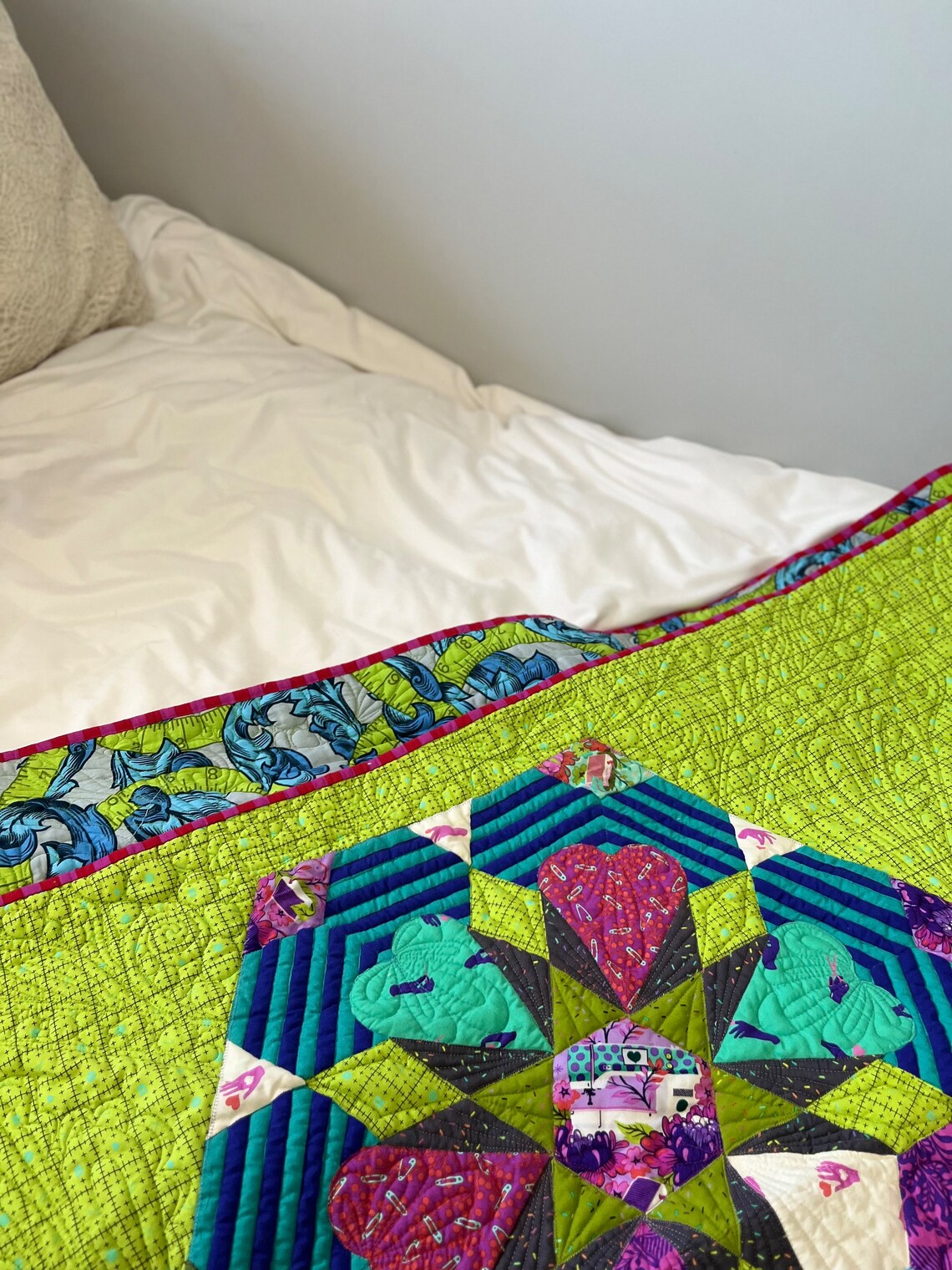 Tula Pink Sewing Themed Quilt - Etsy