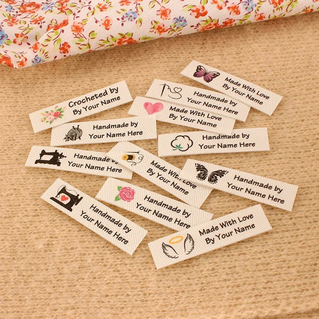 Custom Ironing Labels, Tags for Handmade Items, Iron on Label, Custom ...