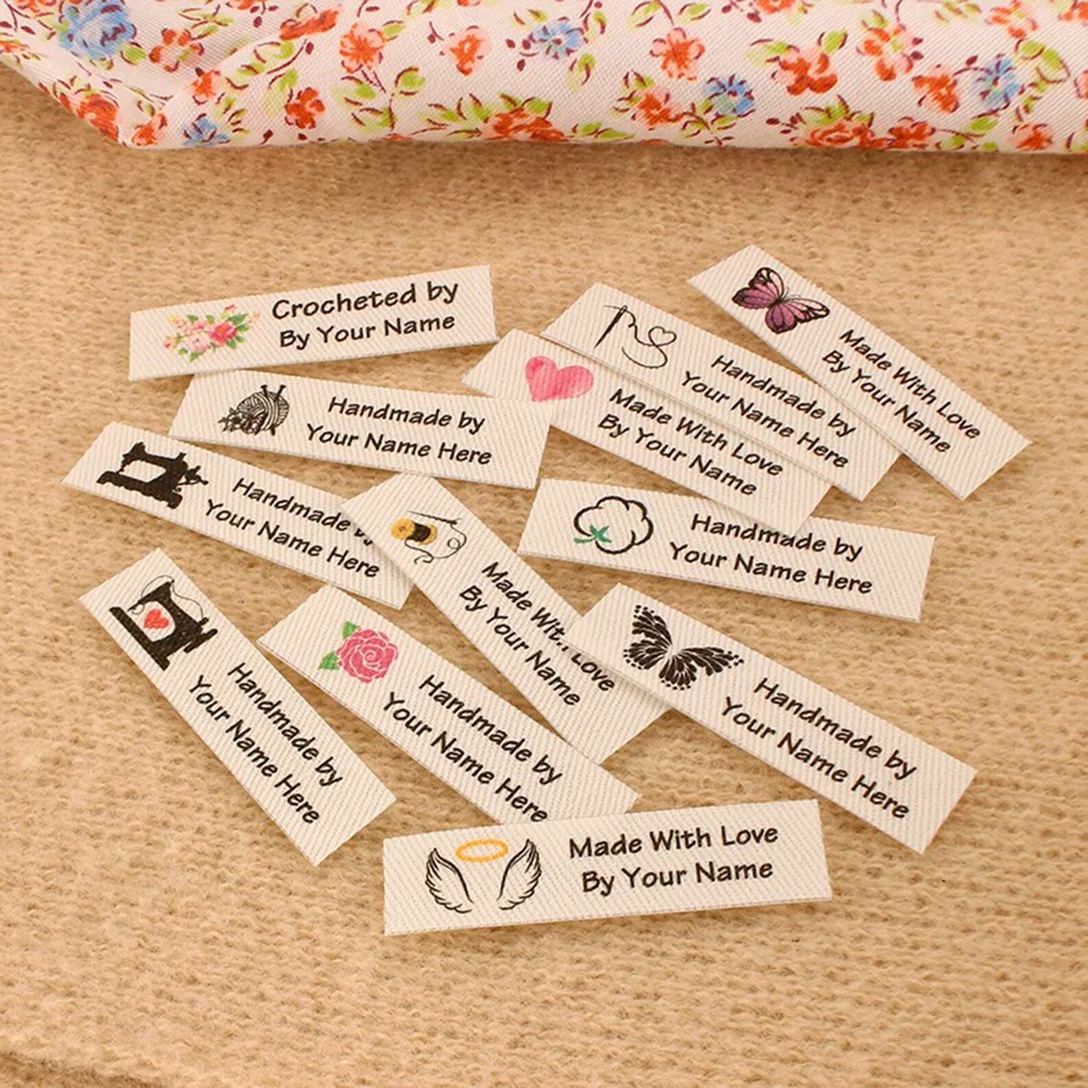 Custom Ironing Labels, Tags for Handmade Items, Iron on Label, Custom ...
