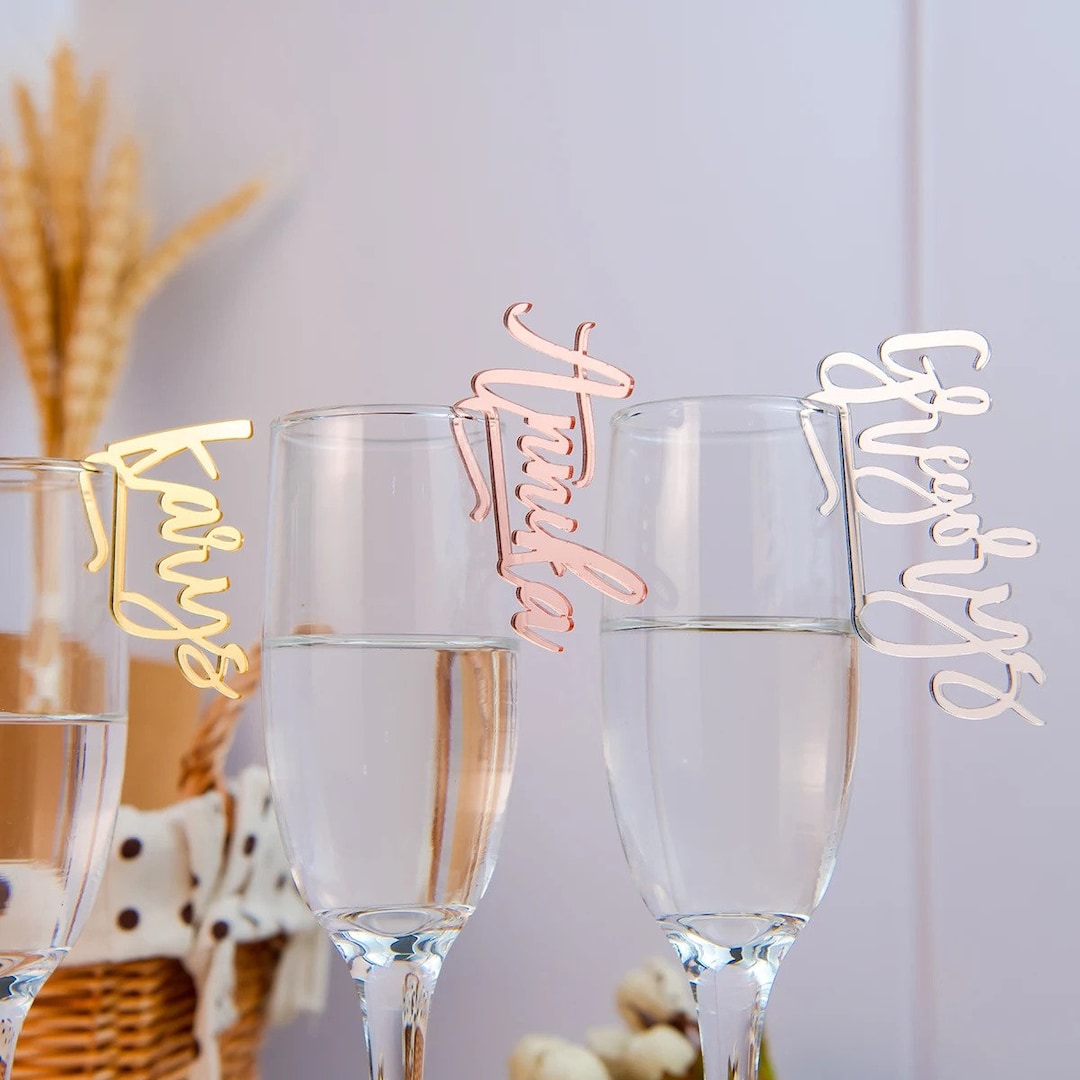 Personalized Acrylic Tags for Wedding, Place Cards With Table Numbers ...