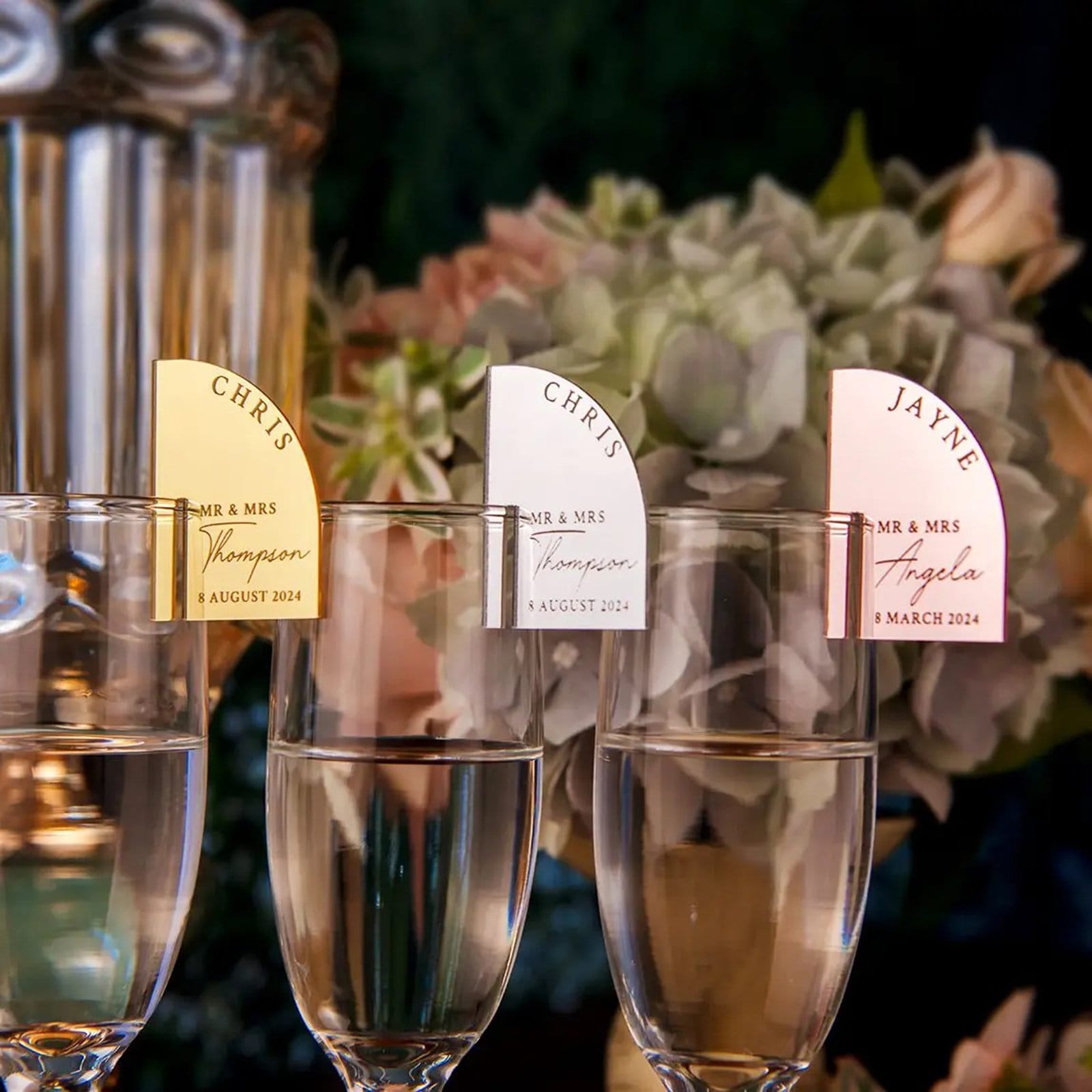 Personalized Acrylic Tags for Wedding, Place Cards With Table Numbers ...