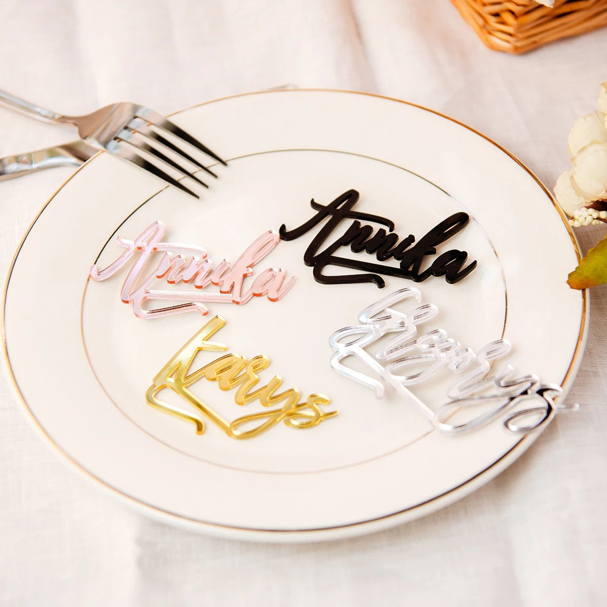 Personalized Acrylic Tags for Wedding, Place Cards With Table Numbers ...