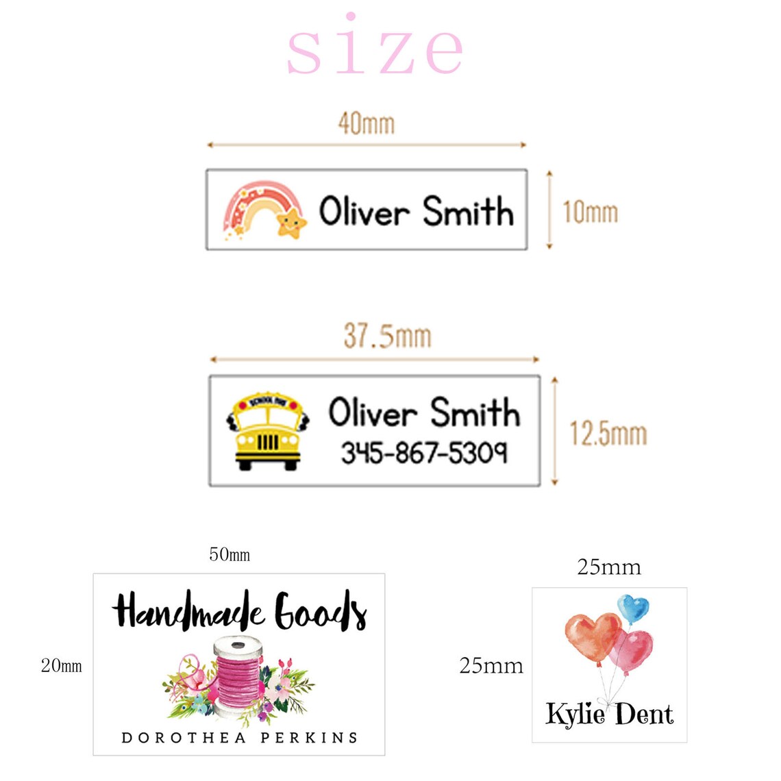 Custom Ironing Labels, Tags for Handmade Items, Iron on Label, Custom ...