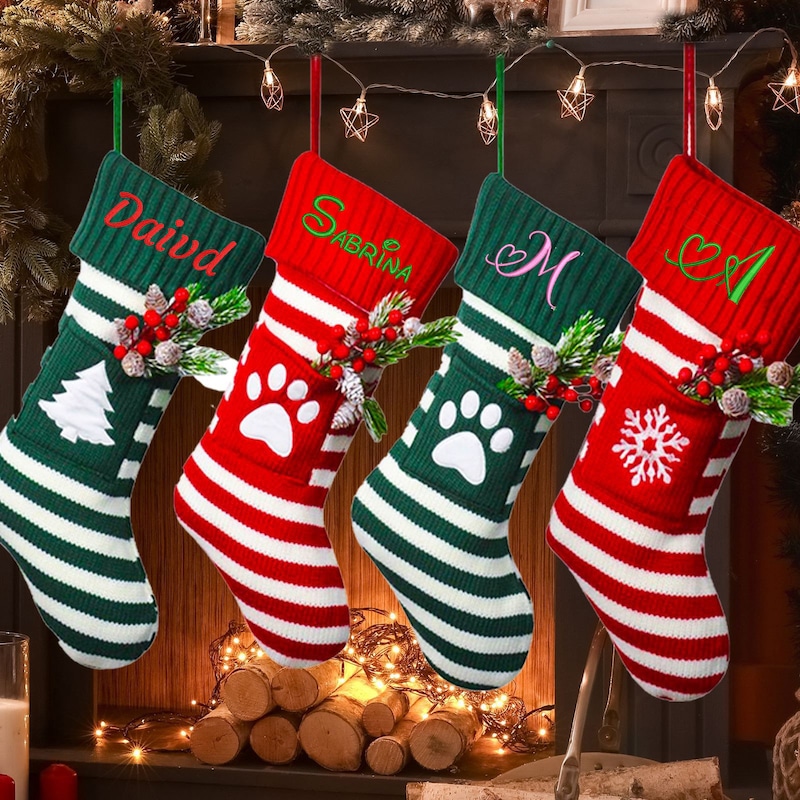 Stripped Knitted Socks - Etsy