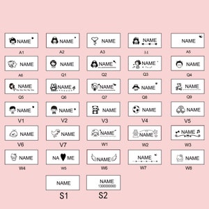 Personalized Cartoon Logo Stamp Custom Name Pattern Rubber Stamp ...