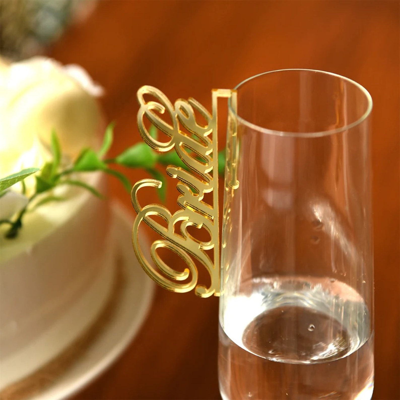 Personalized Wedding Logo Customize Individual Acrylic Names Wine Glass ...