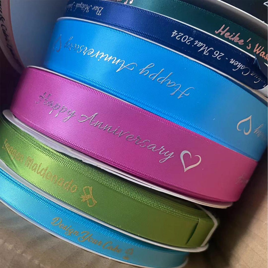 Personalised Satin Ribbon, Gift Wrapping, Birthdays, Weddings ...
