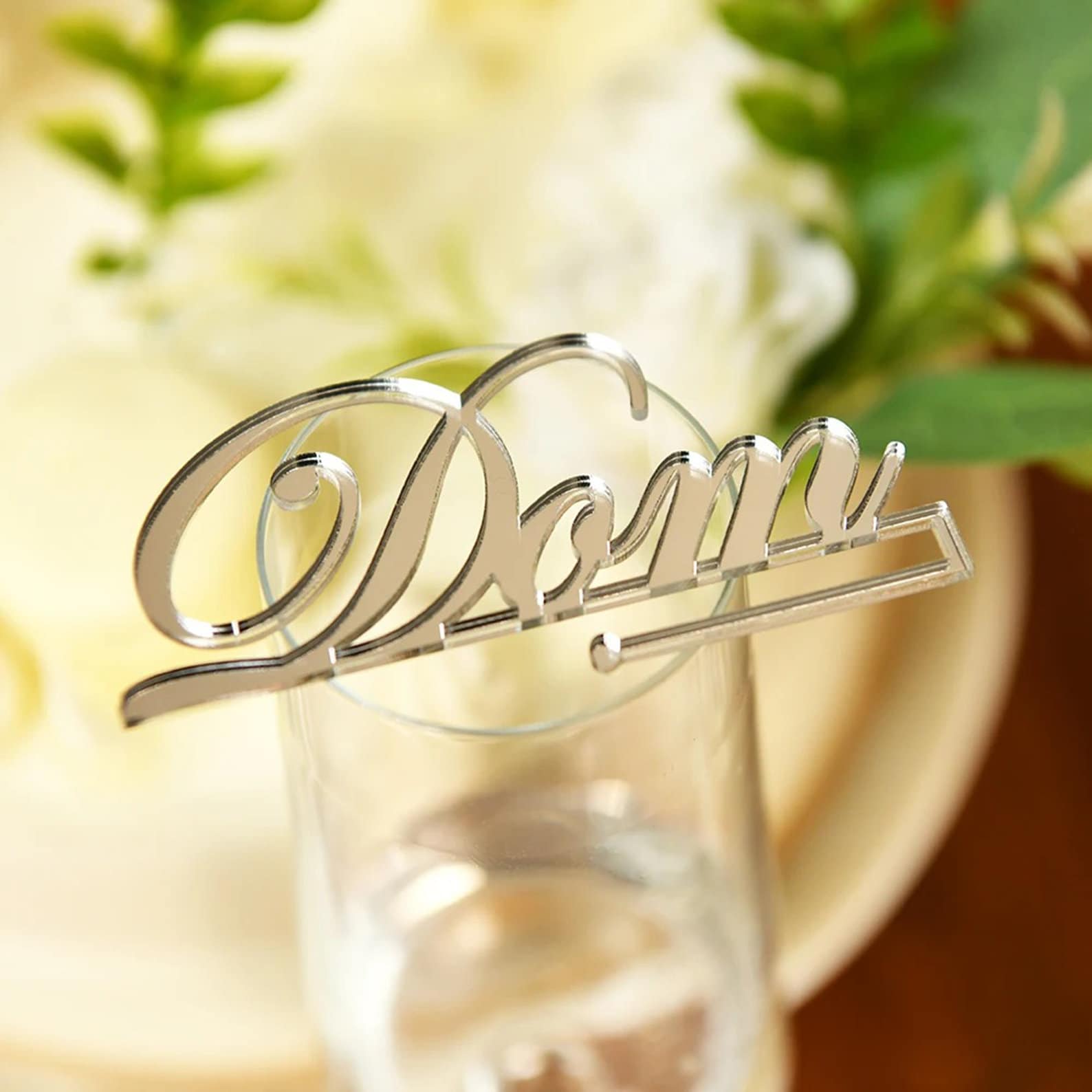 Personalized Wedding Logo Customize Individual Acrylic Names Wine Glass ...