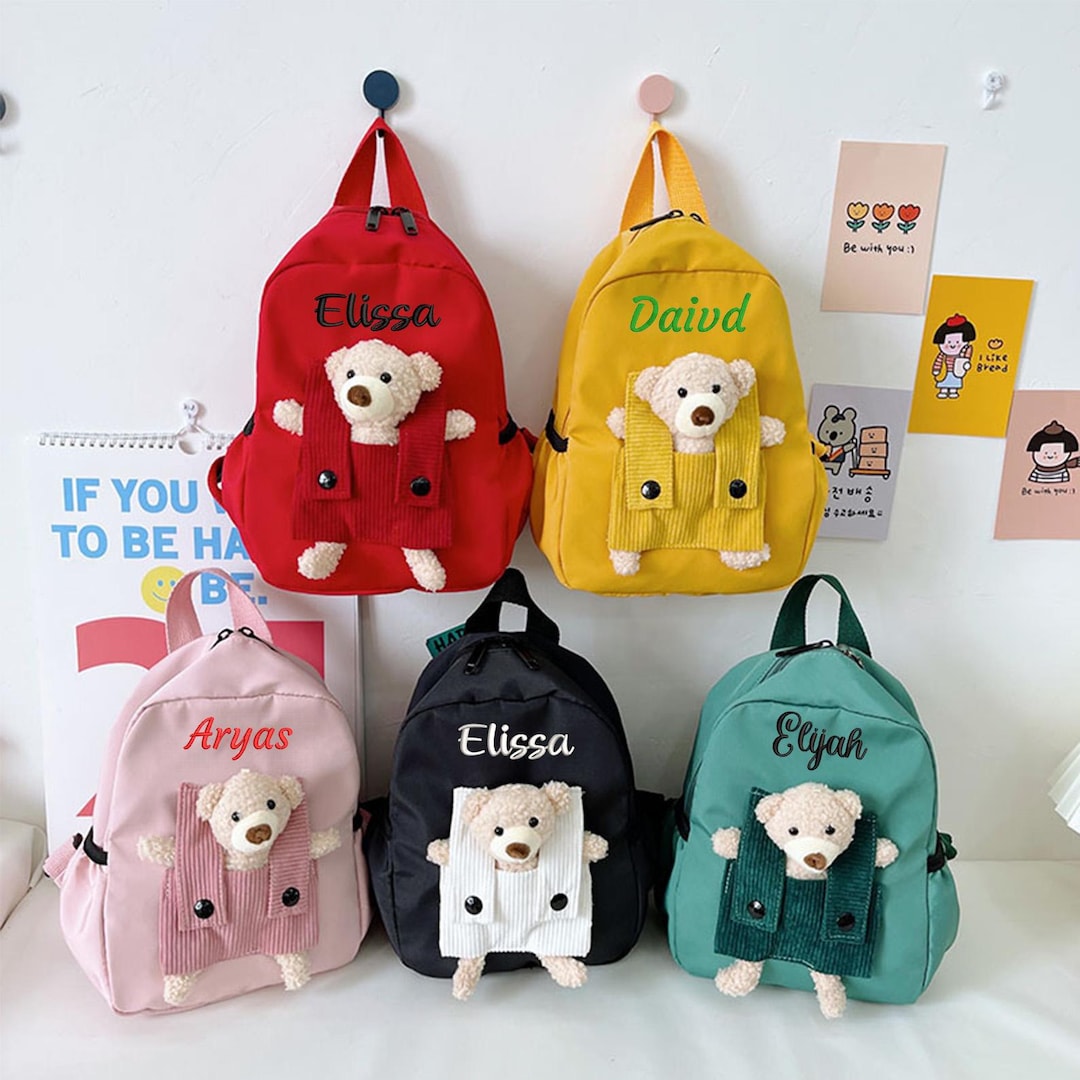 Embroidered Toddler Backpack,custom Kids Backpack,personalized Kids ...