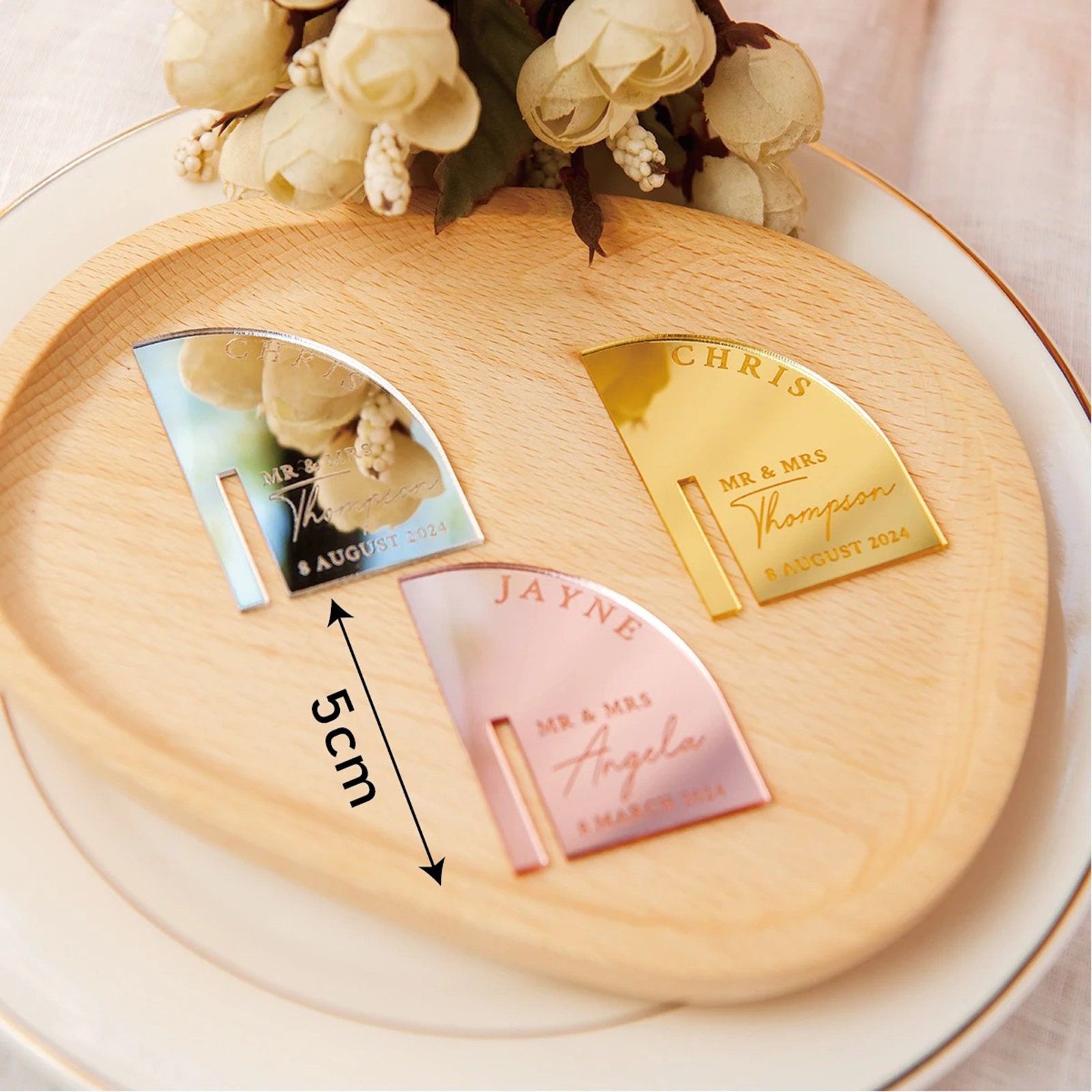 Personalized Acrylic Tags for Wedding, Place Cards With Table Numbers ...
