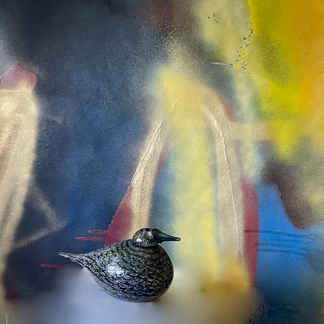 Vintage Large Littala Hand Blown Glass Bird Limited Oiva Toikka Design ...