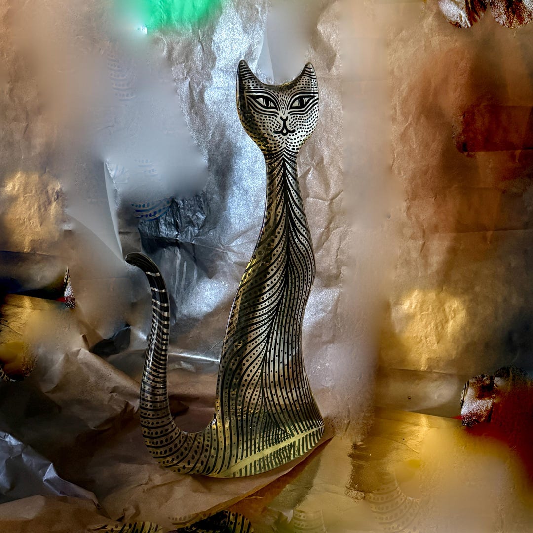 Wonderful Rare Vintage XXL Lucite CAT Designed by Abraham Palatnik ...