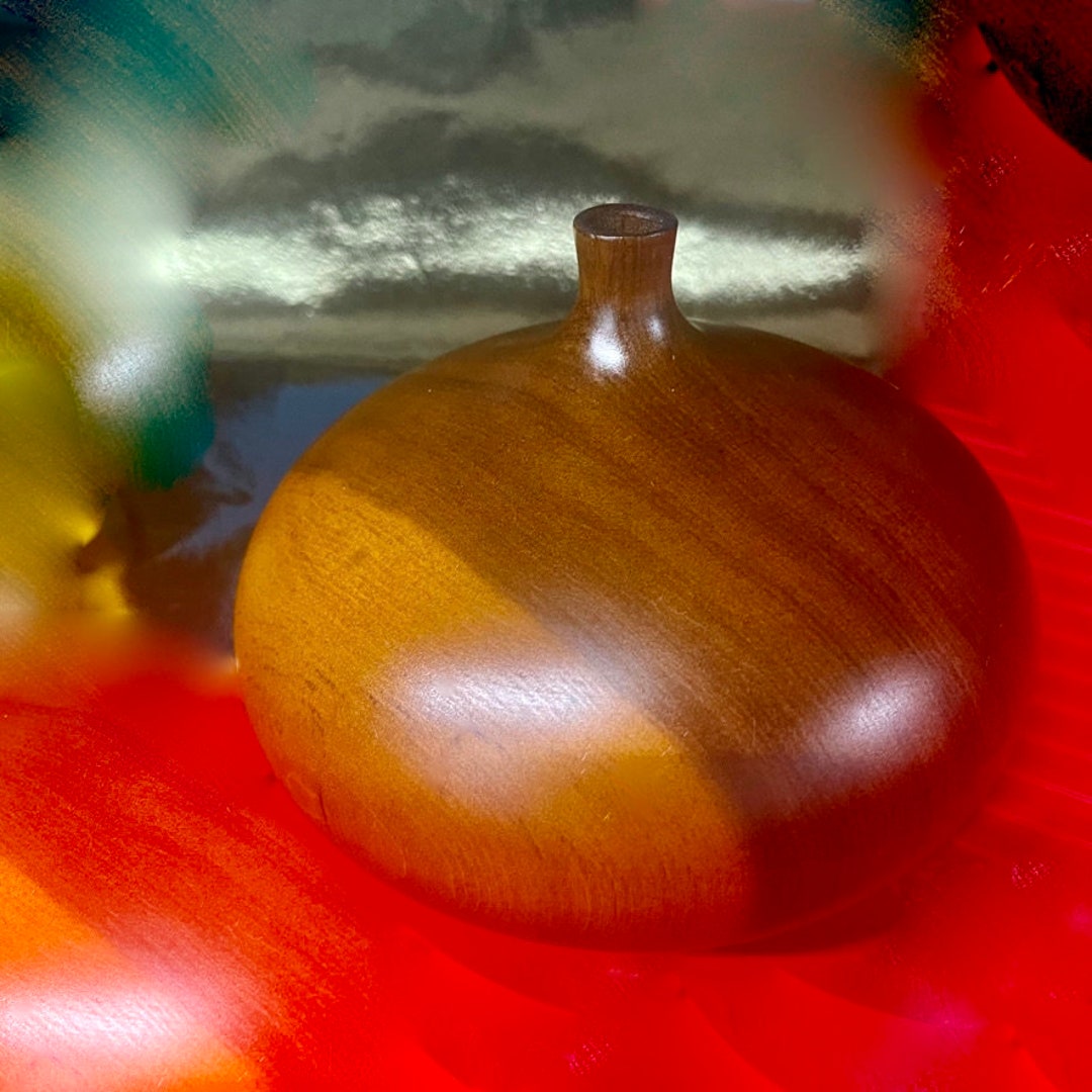 Vintage Large Rude Osolnik Two Toned Poplar Wood Turning Vessel Signed ...