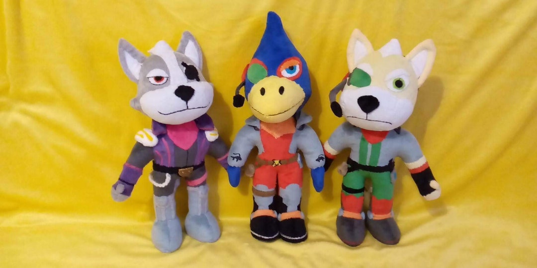 Вдохновленный Star Fox Zero. Плюшевая игрушка Волк Фалько Фокс - Etsy