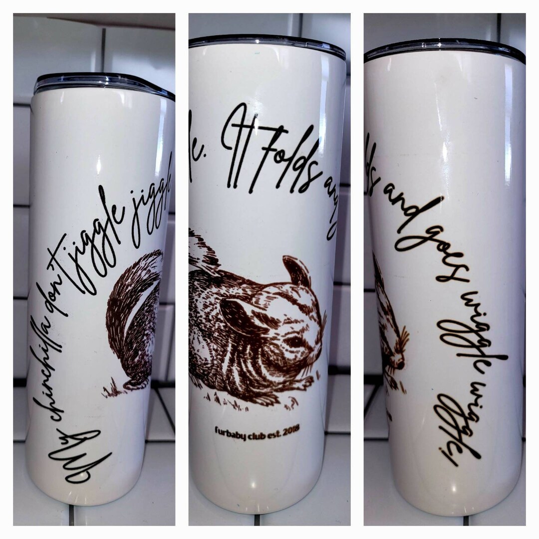 Tumbler,chinchilla Jiggle Hot or Cold Cup, Tumbler. Stainless Steel Cup ...