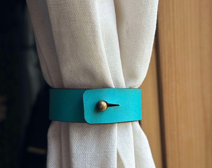 Curtain Tie Backs Western Home Decor Rustic Style Leather - Etsy
