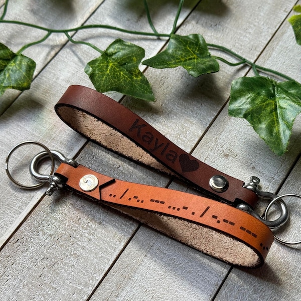 Morse Code Anniversary Keychain - Etsy