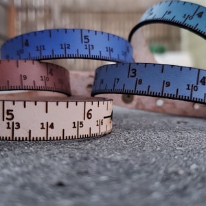 Handmade Leather Ruler Bracelet: Craft Tool, Sewing, Knitting - Etsy