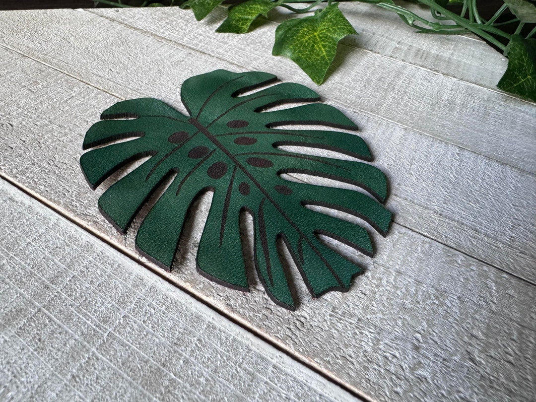 Monstera Leaf Coasters Single or Set 4 or 6 Pack Monstera Leaf Drink ...