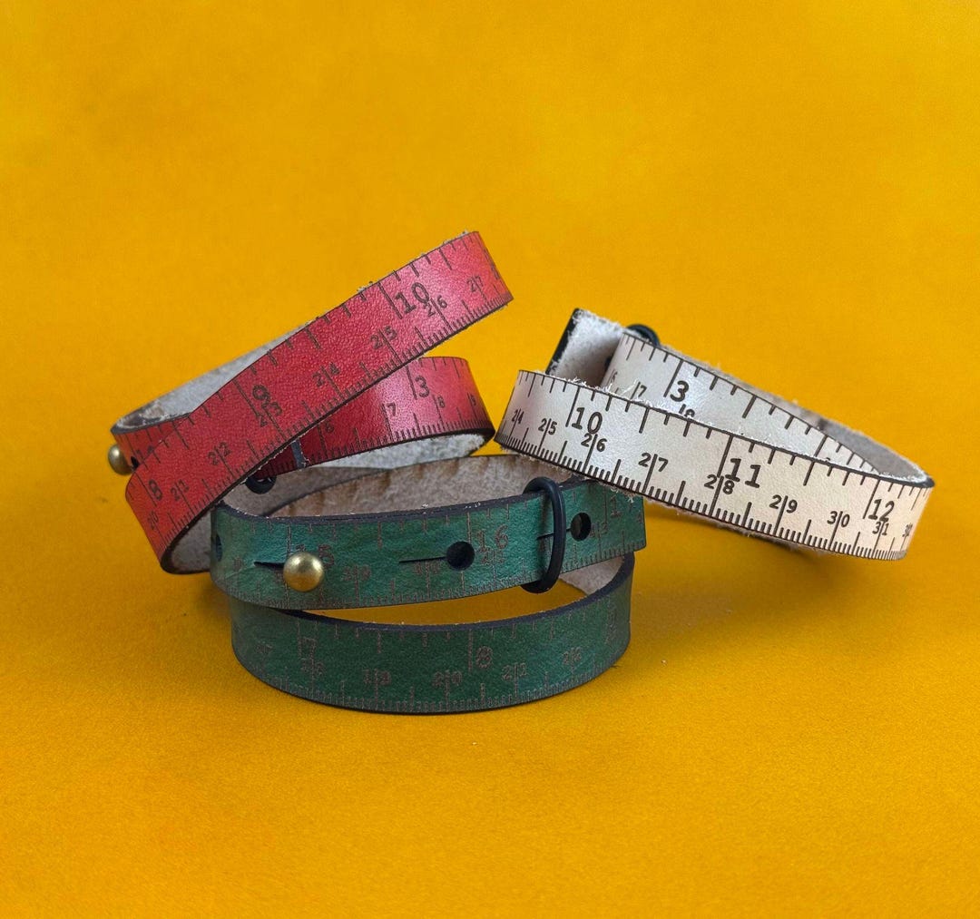 Handmade Leather Ruler Bracelet: Craft Tool, Sewing, Knitting - Etsy