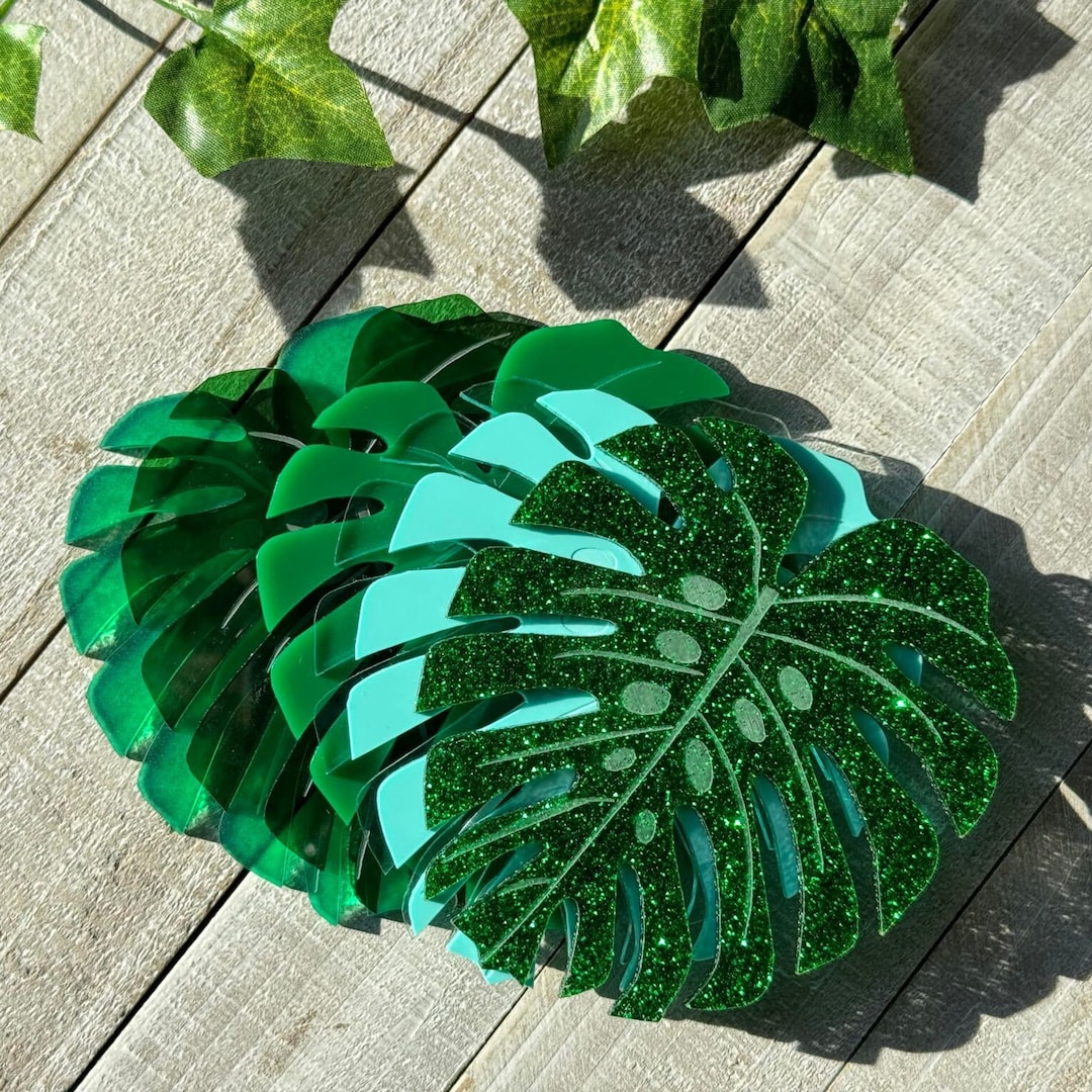 Monstera Coasters | Waterproof Acrylic Coaster | Table Accessories ...