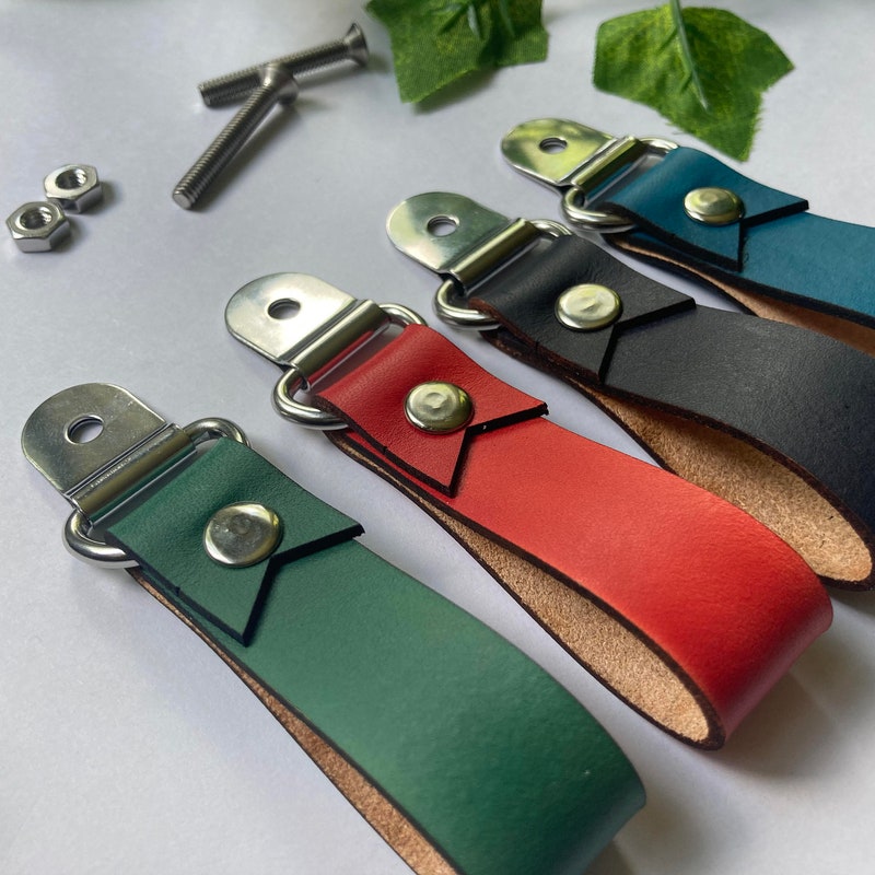 Leather Drawer Pulls - Etsy