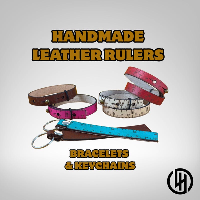 Keychain Ruler Leather - Etsy