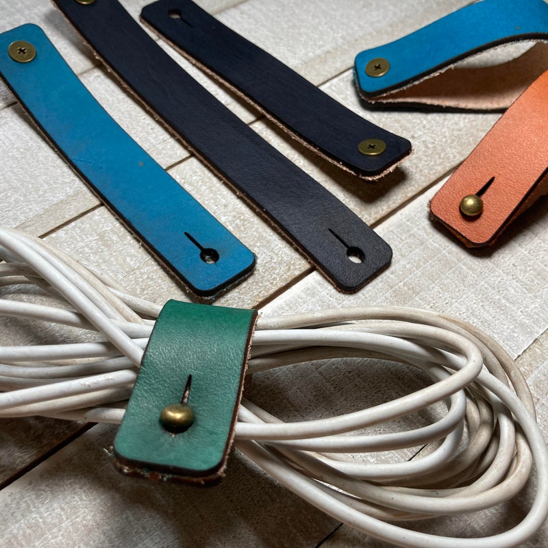 Leather Cable Holder - Etsy