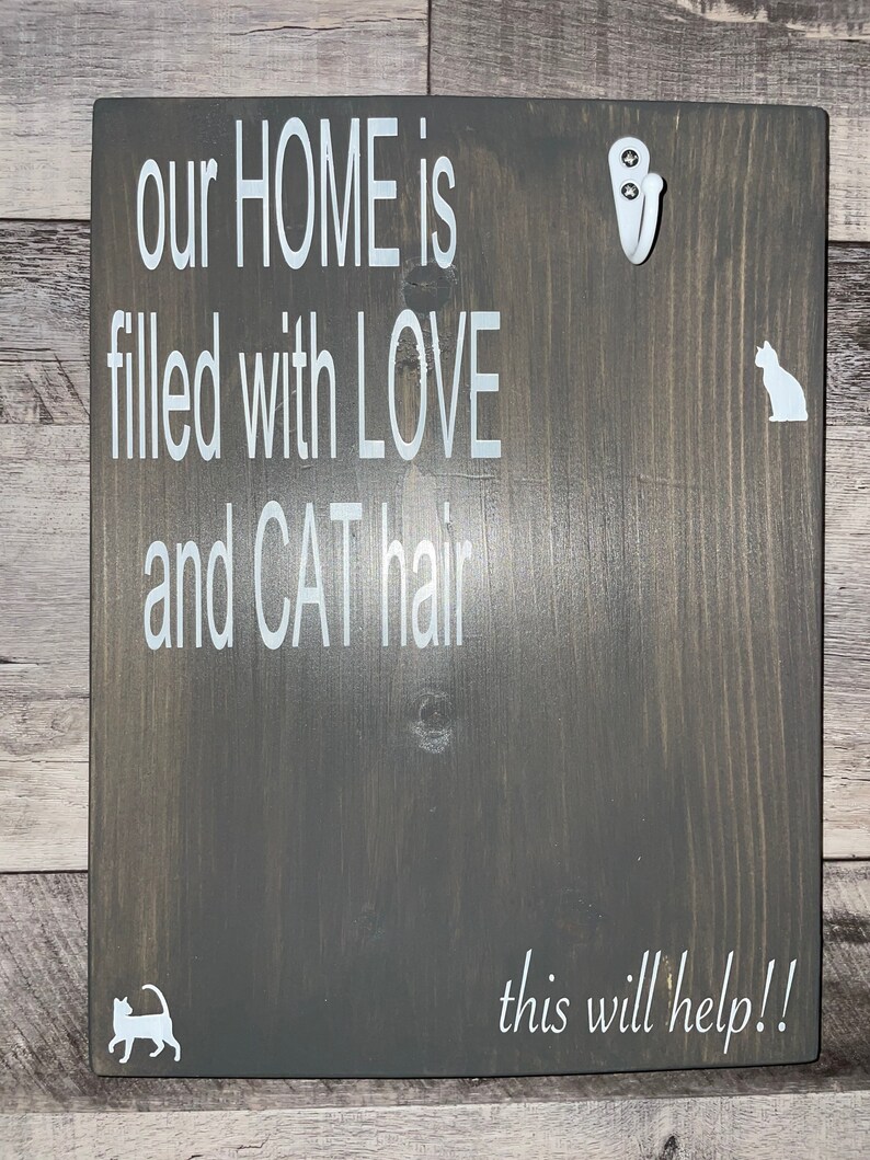 Lint Roller Holder Sign for Cats - Etsy