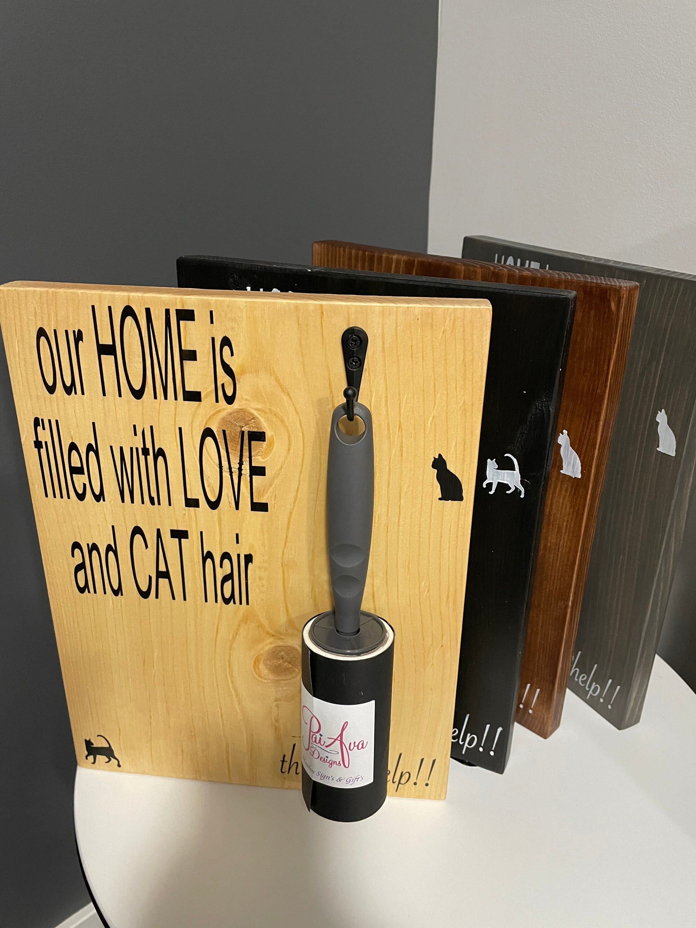 Lint Roller Holder Sign for Cats - Etsy