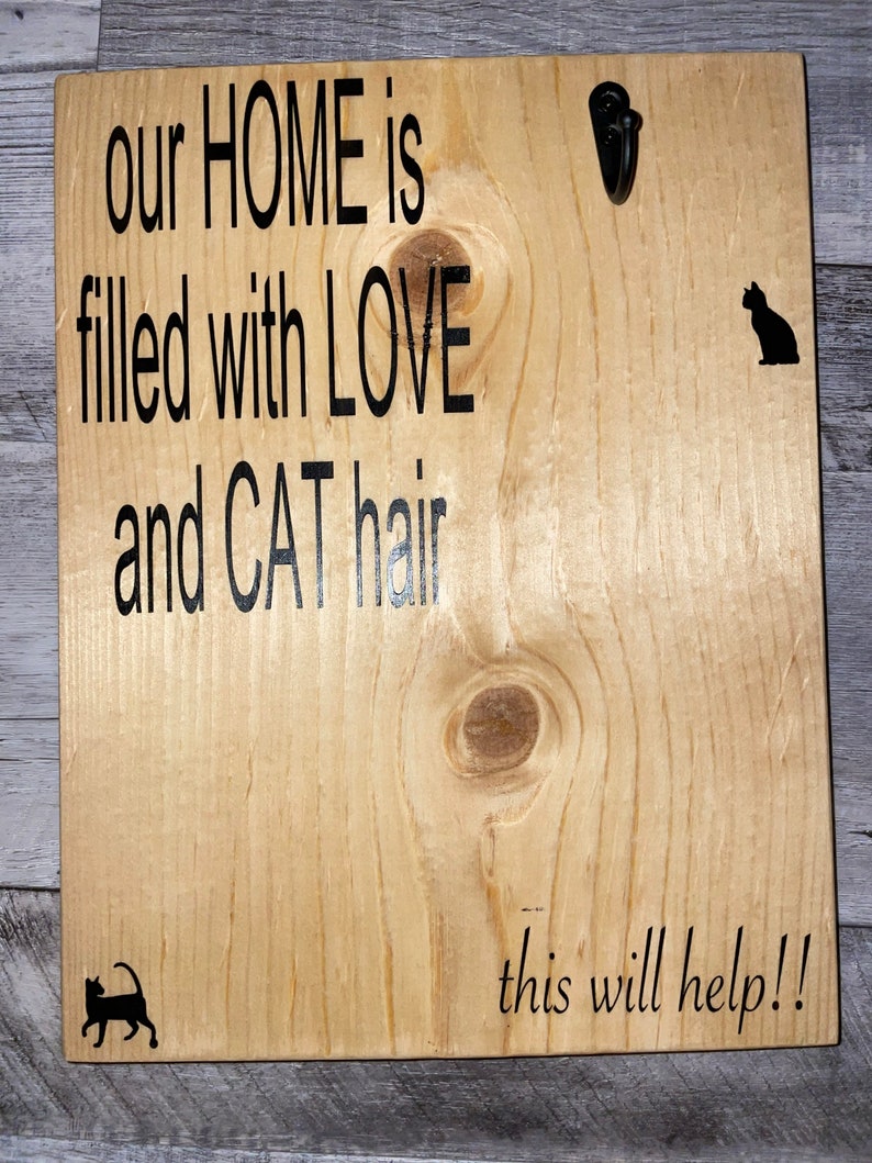 Lint Roller Holder Sign for Cats - Etsy