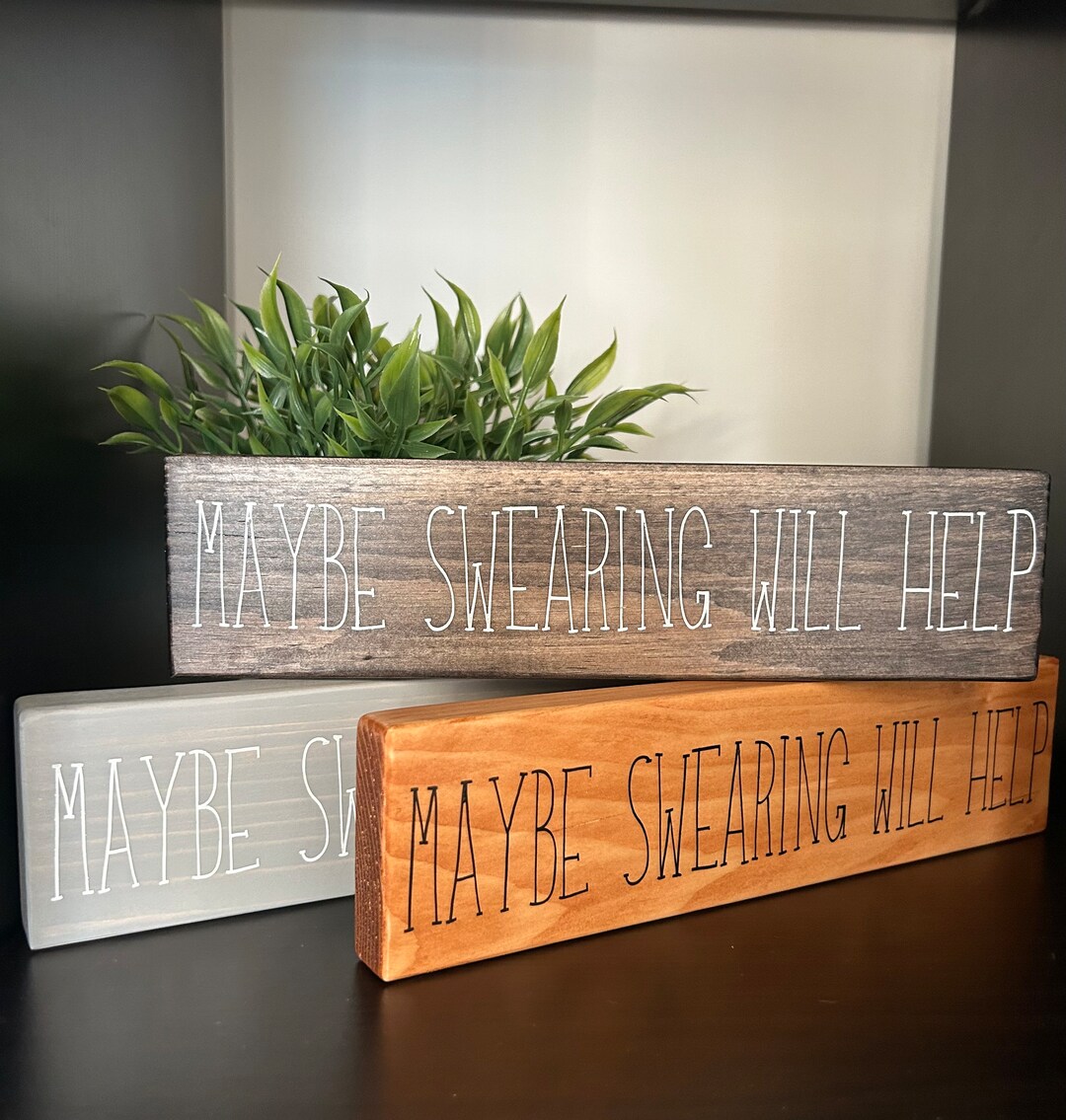 Script Blocks Maybe Swearing Will Help - Etsy