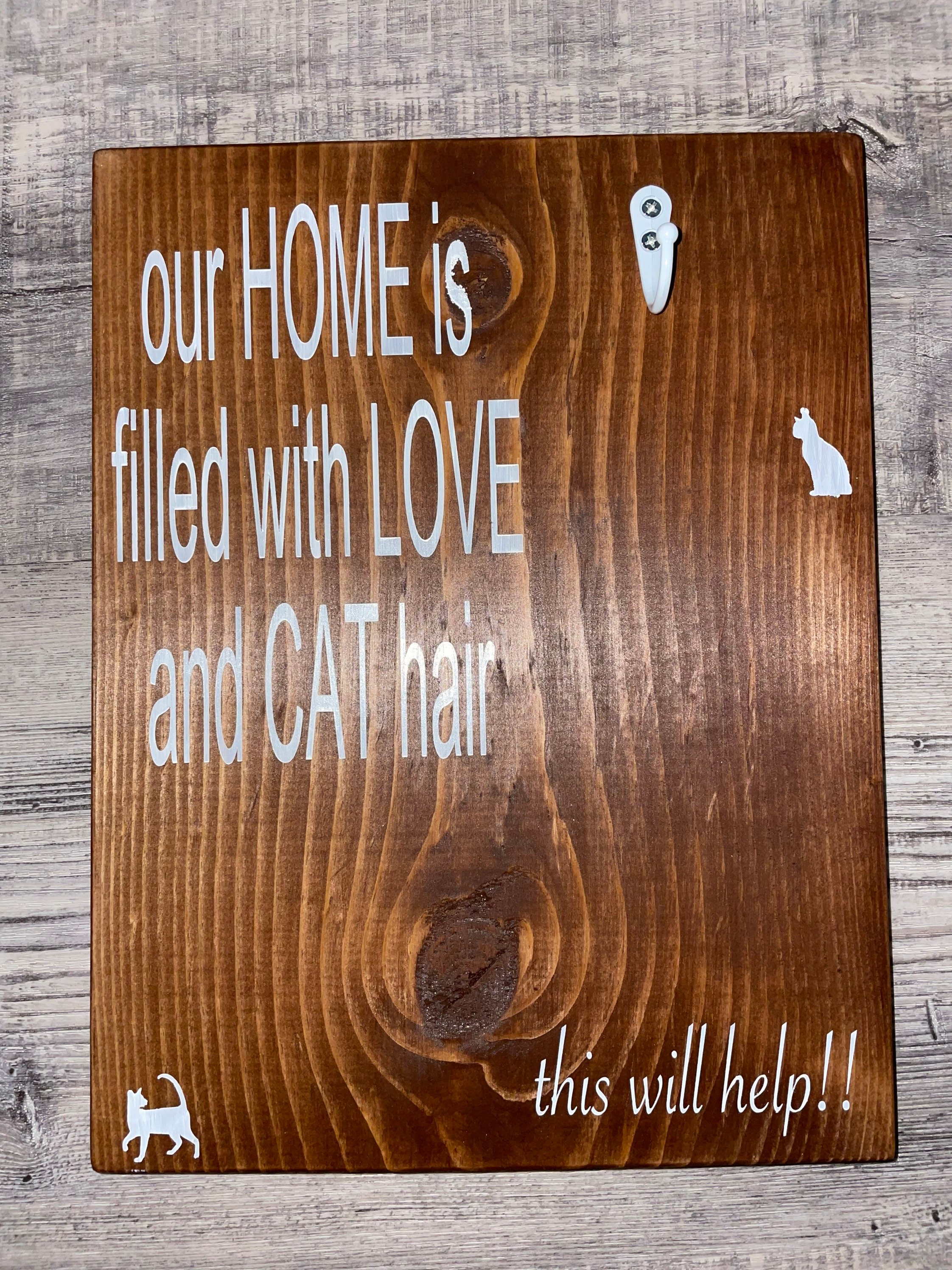 Lint Roller Holder Sign for Cats - Etsy