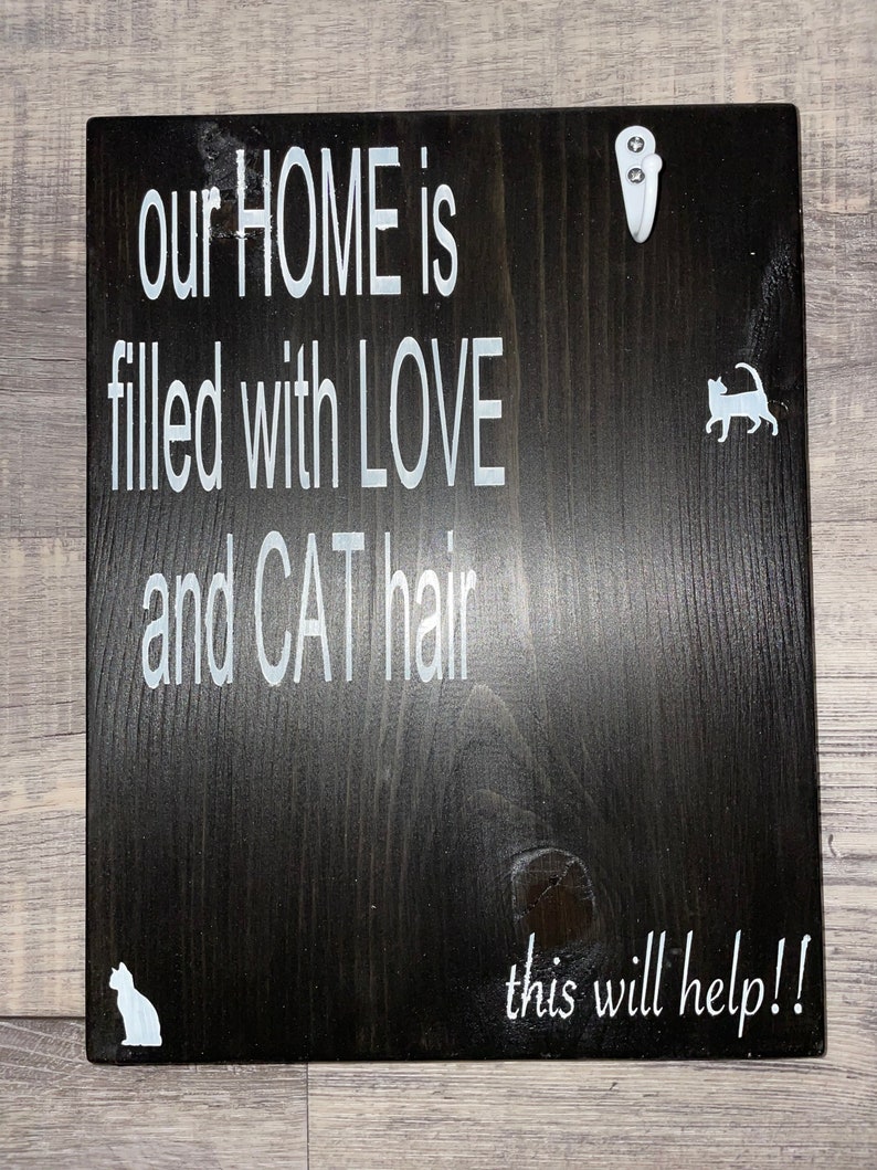 Lint Roller Holder Sign for Cats - Etsy