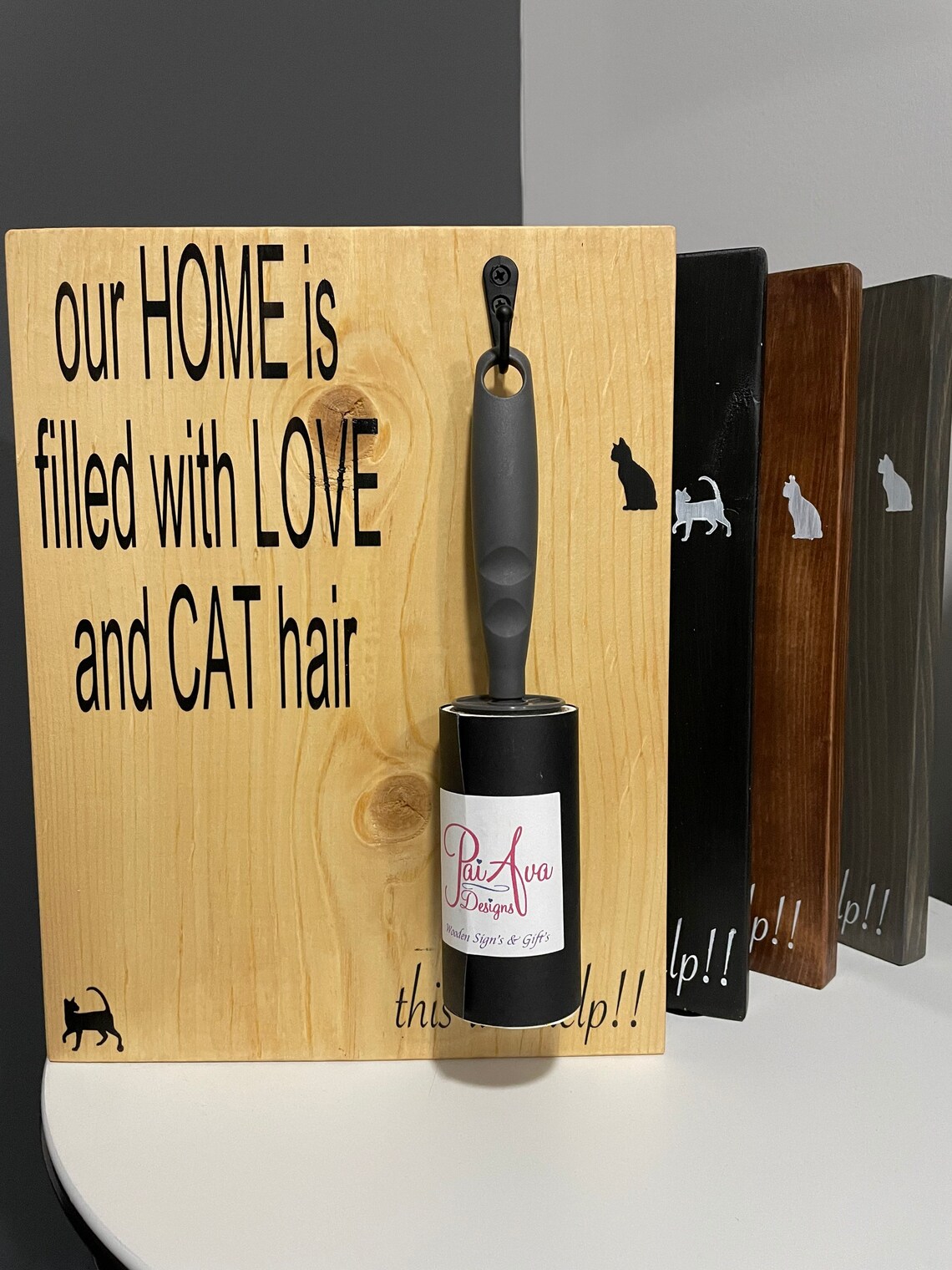 Lint Roller Holder Sign for Cats - Etsy