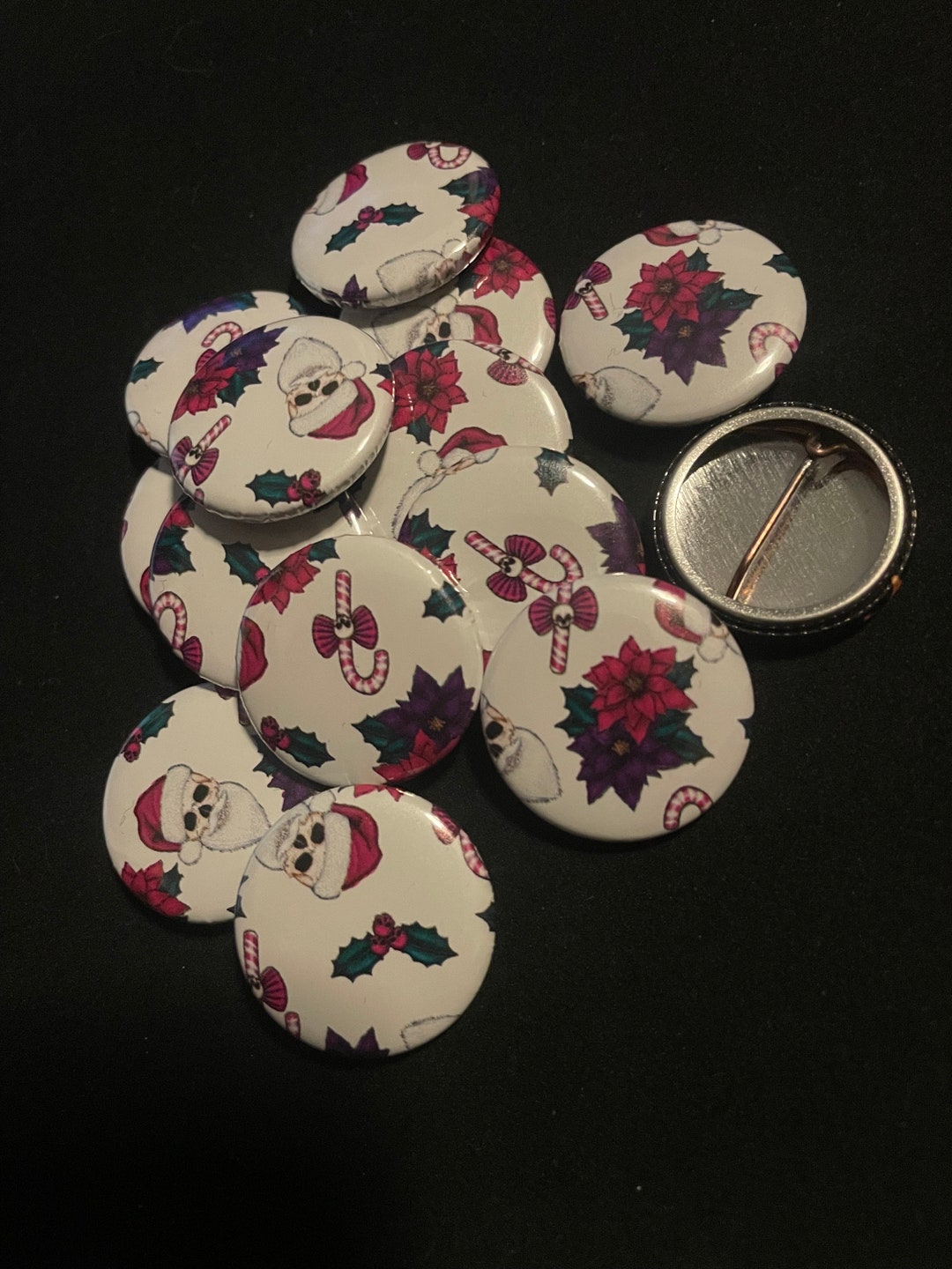 Limited Edition Spooky Holiday Skull Button Pin Badge - Etsy