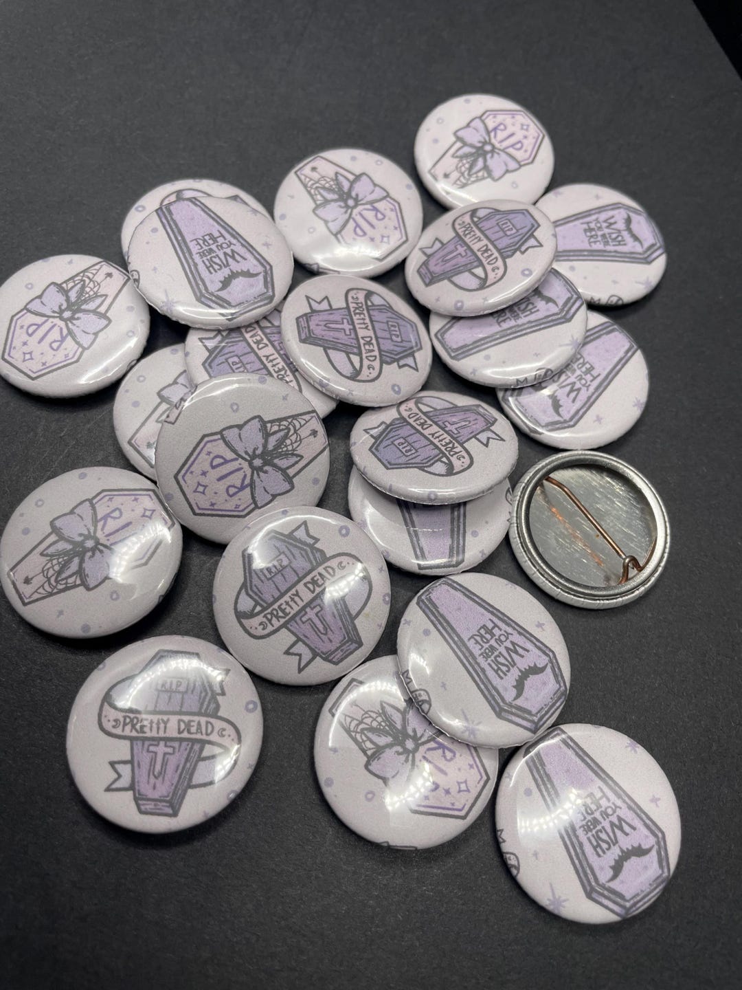Coffins Casket Creepy Spooky Halloween Colorful Pastel Goth Gothic Pins ...